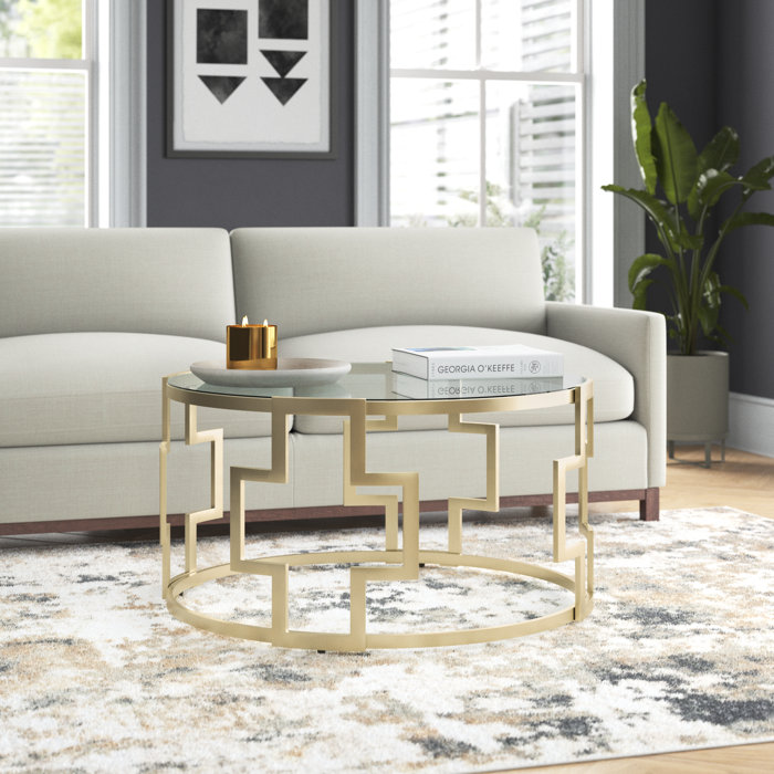 Etta Avenue™ Birnson Glass Top Coffee Table & Reviews | Wayfair